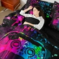 Castle Fairy Video Game Bedding Comforter Set,Abstract Ombre Gamer King ...