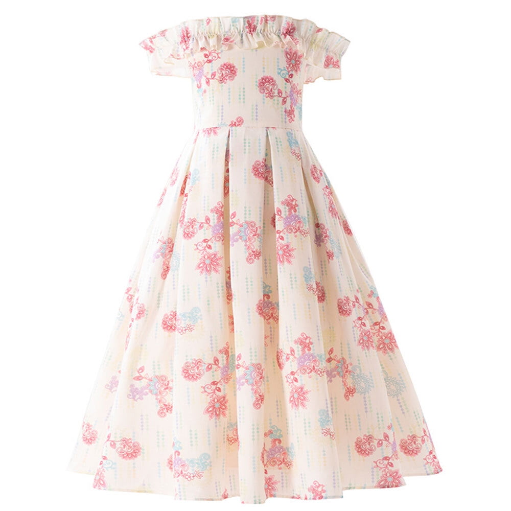 Flower Girl Off Shoulder Dress Wedding Birthday Party Pageant Gown ...