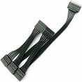 5X 15 Pin Power Extension Hard Drive Cable 1 Male to 5 Female Power ...