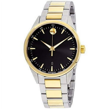 Movado Veturi Black Dial Mens Two- Tone Watch 0606932 - Walmart.com