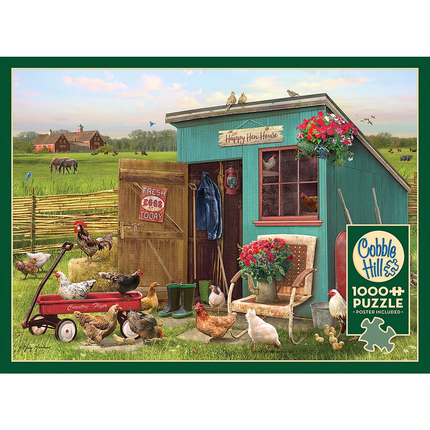 Click here for Cobble Hill Jigsaw Puzzle - The Happy Hen House  1... prices