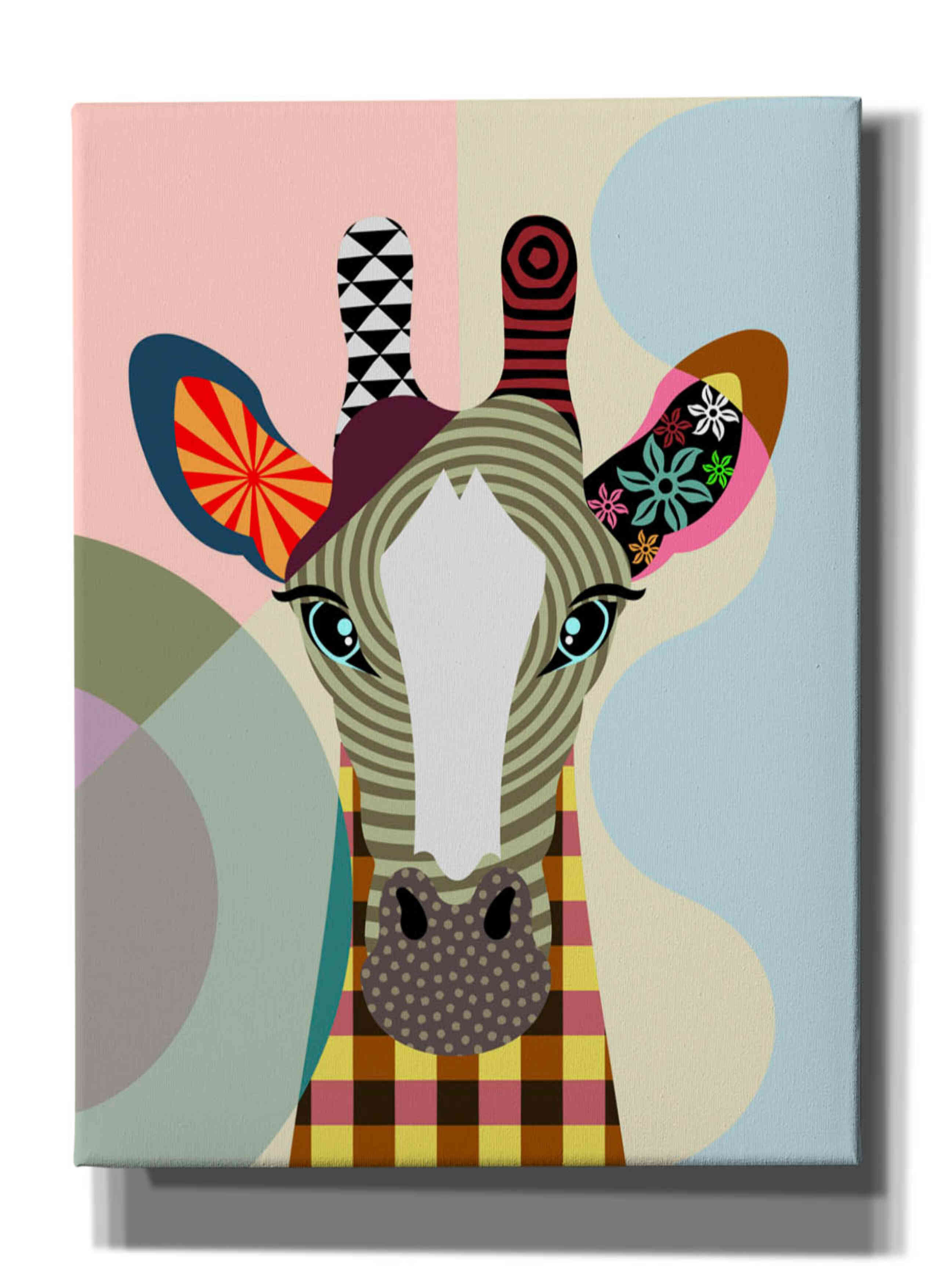 Epic Graffiti 'Stand Tall Giraffe' by Lanre Adefioyue, Canvas Wall Art ...