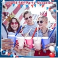 120 Pcs Plastic Straws Red Blue White Star Shaped Straws Patriotic ...