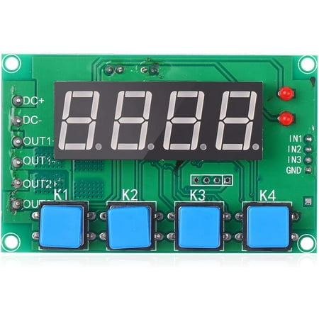 7 27V 2 Channel Time Relay Module Digital Time Cycle Delay Switch ...