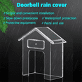 2 PCS Waterproof Doorbell Cover Clear Outdoor Keypad Plastic Adhesive ...