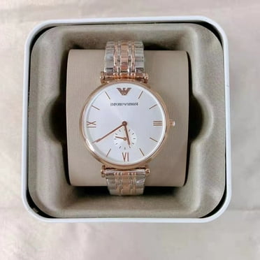 Emporio Armani Women's Retro Quartz Watch, Two-Tone Stainless Steel ...
