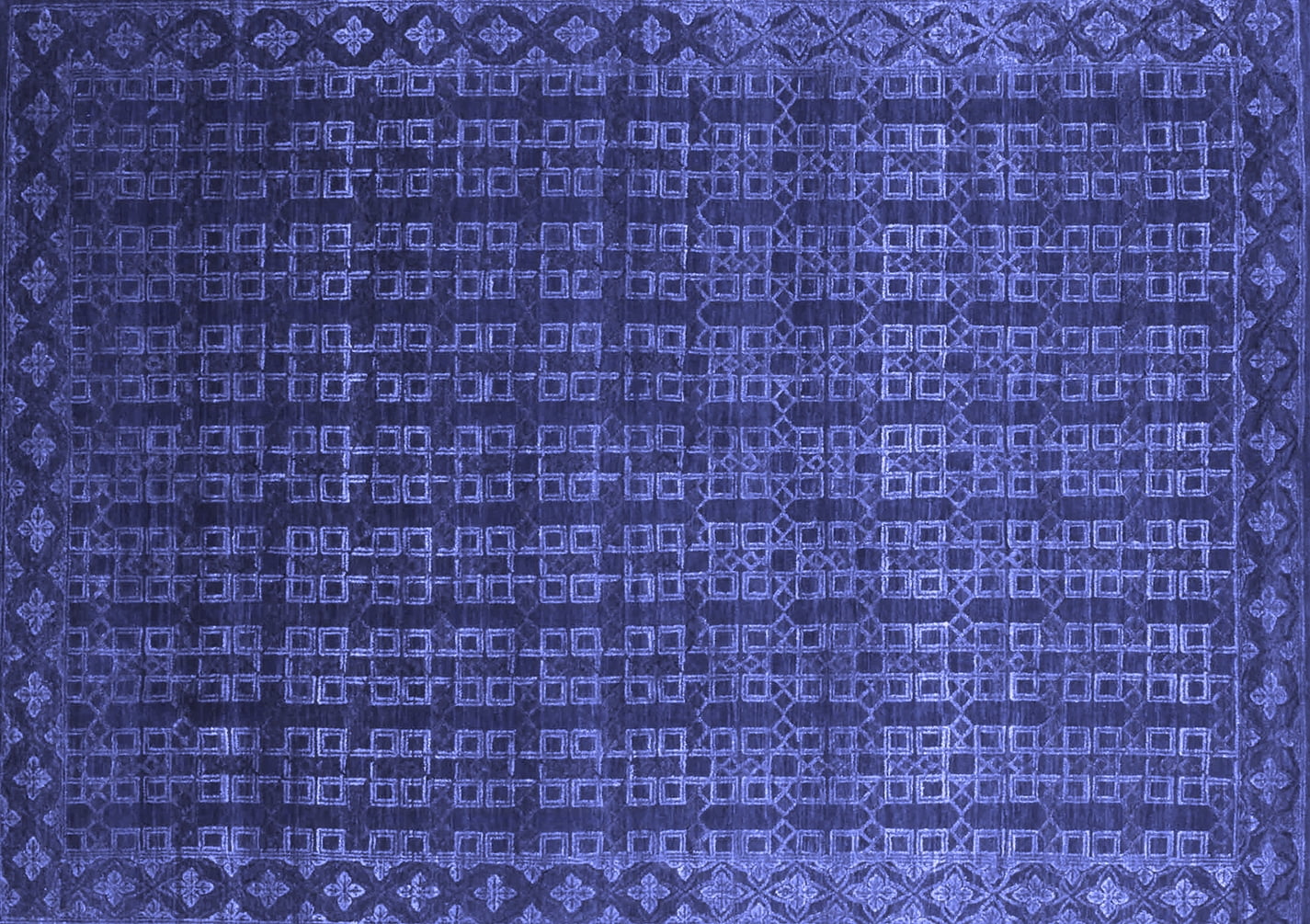 Ahgly Company Machine Washable Indoor Rectangle Abstract Blue ...