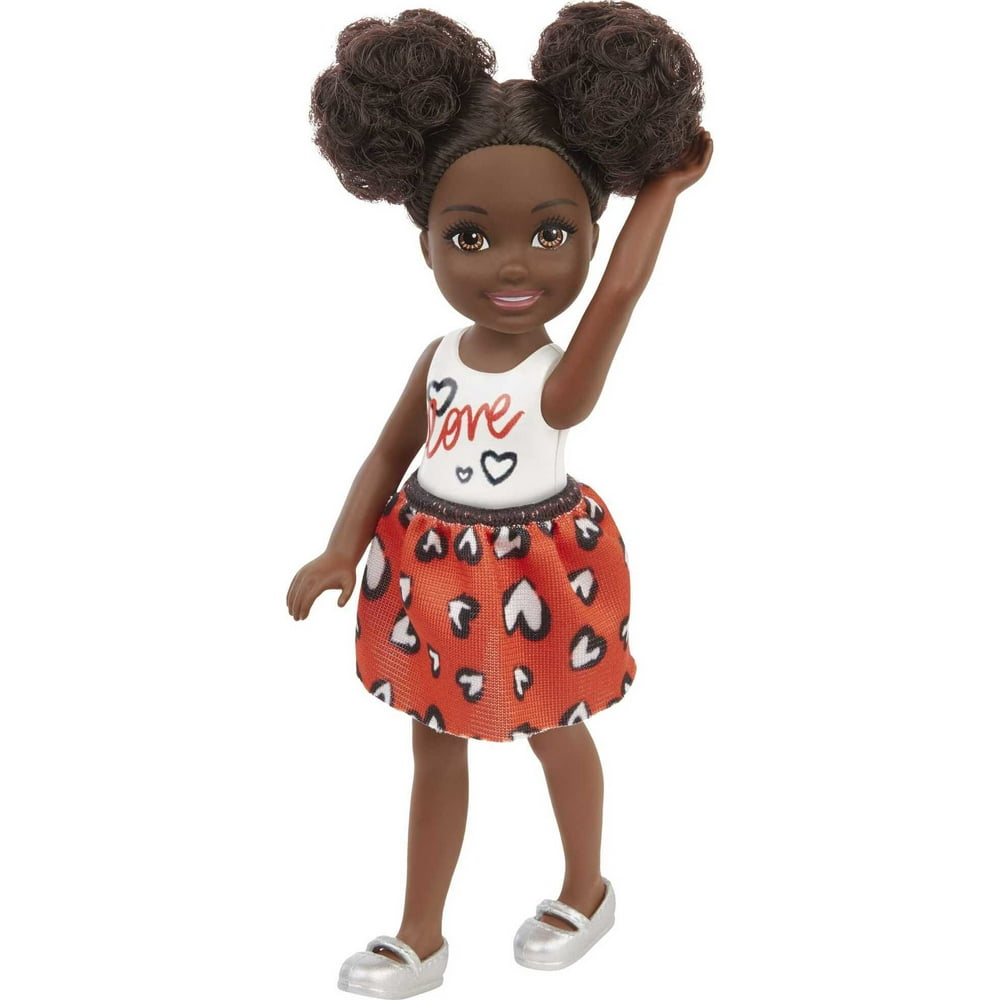 Barbie Chelsea Doll with Love Outfit and Curly Brunette Hair - Walmart ...