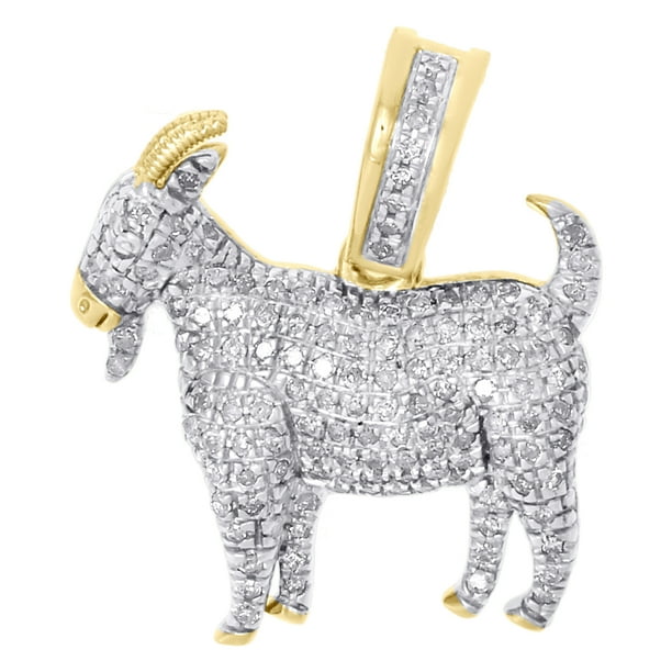 Jewelry For Less - 10K Yellow Gold Diamond GOAT Greatest Of All Time ...