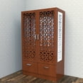 Devyom Wooden Temple Modern Dark Brown MDF Decoration - Walmart.com