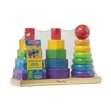 Melissa & Doug Geometric Stacker - Wooden Educational Toy - Walmart.com