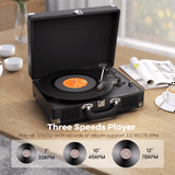 MAIO Turntable Record Player, 3-Speed 33/45/78RPM Vinyl Spinner with 2 ...