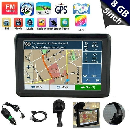 5" Sat Nav Car HGV GPS Navigation Portable POI Global Maps Car GPS ...