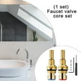 Faucet Valves Replacement Hot And Cold Water Spools Brass Ceramic Stem ...