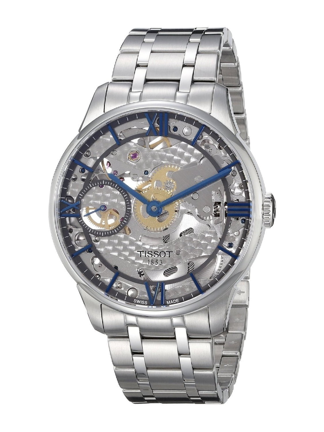 Tissot Men's Chemin Des Tourelles Squelette Mechanical Automatic 42mm ...