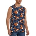 Yiaed Cute Foxes Print Men's Singlet Vests Summer Running Muscle Tank ...