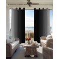 Art Black Blackout Curtains for Bedroom Living Room, Deep Black Gray ...
