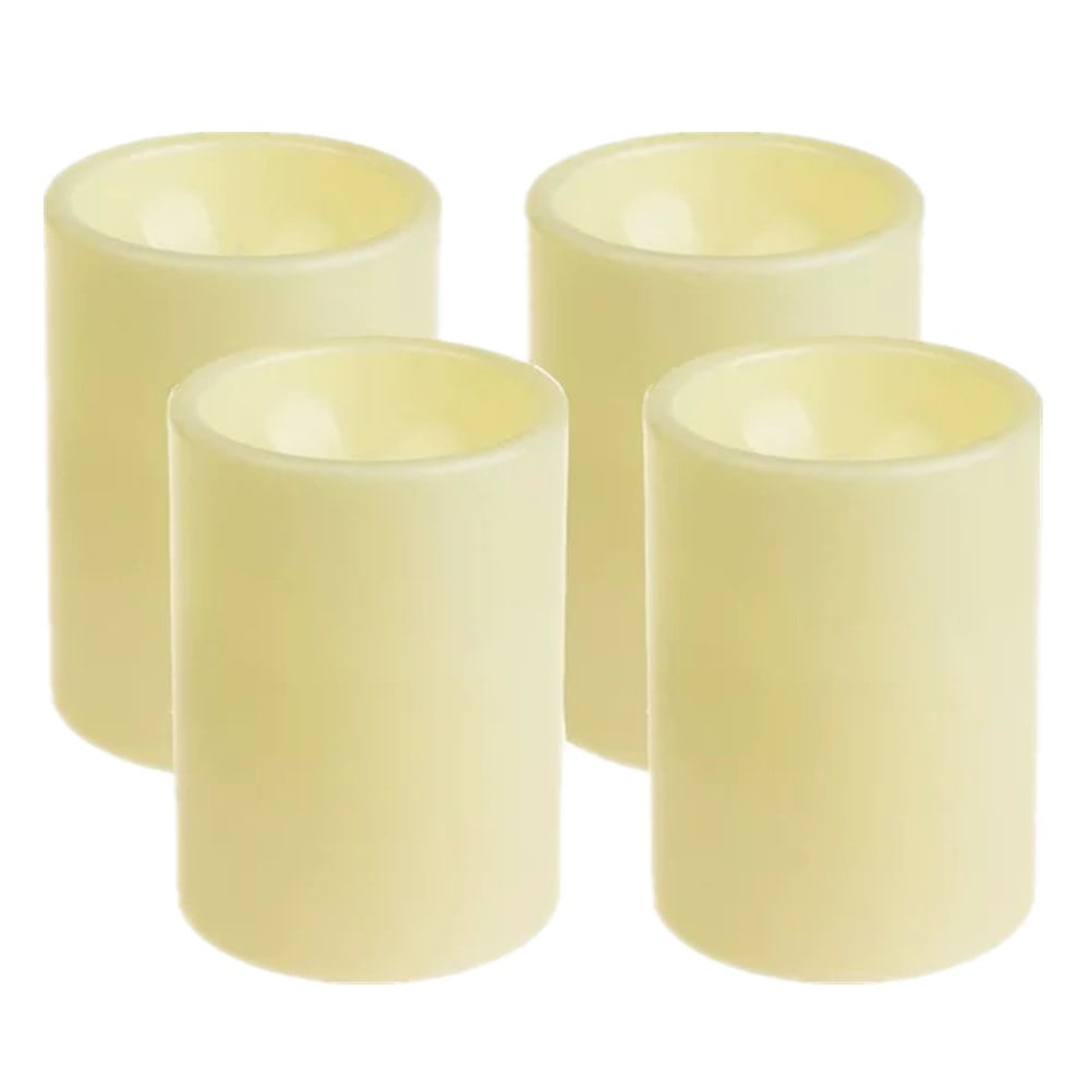4 Pack Flameless Outdoor Indoor LED Candle Set, Battery Operated ...