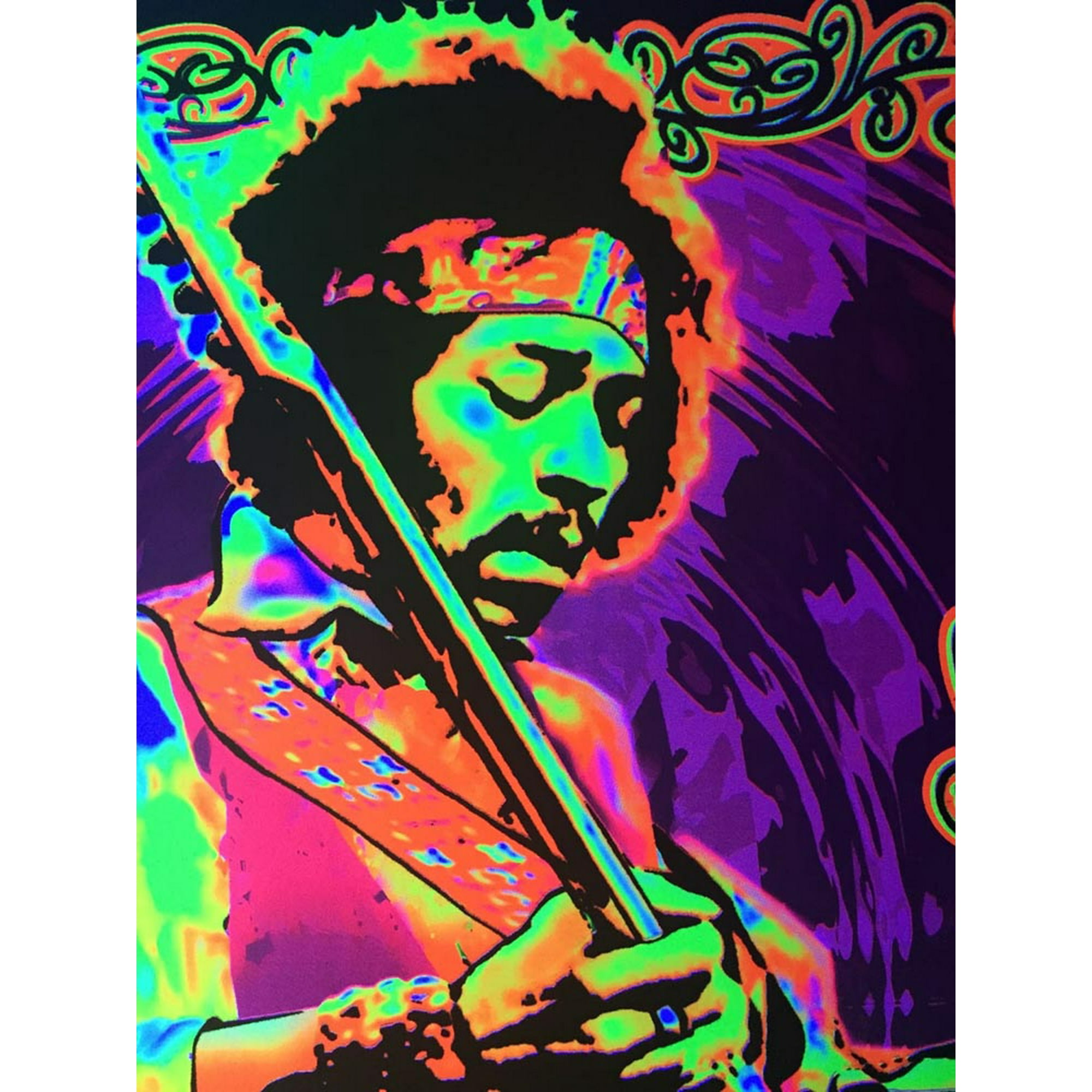 Jimi Hendrix Psychedelic Poster