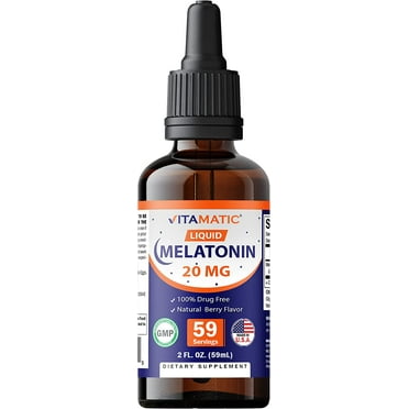 Equate Children’s Melatonin Liquid, Sleep Aid Supplement,1 fl oz ...