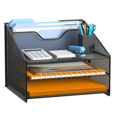 MMF Industries STEELMASTER Desk File Organizer | 15 Compartments ...