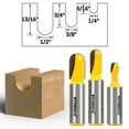 Yonico 3 Bit Core Box Router Bit Set - 1/2" Shank 14360 - Walmart.com
