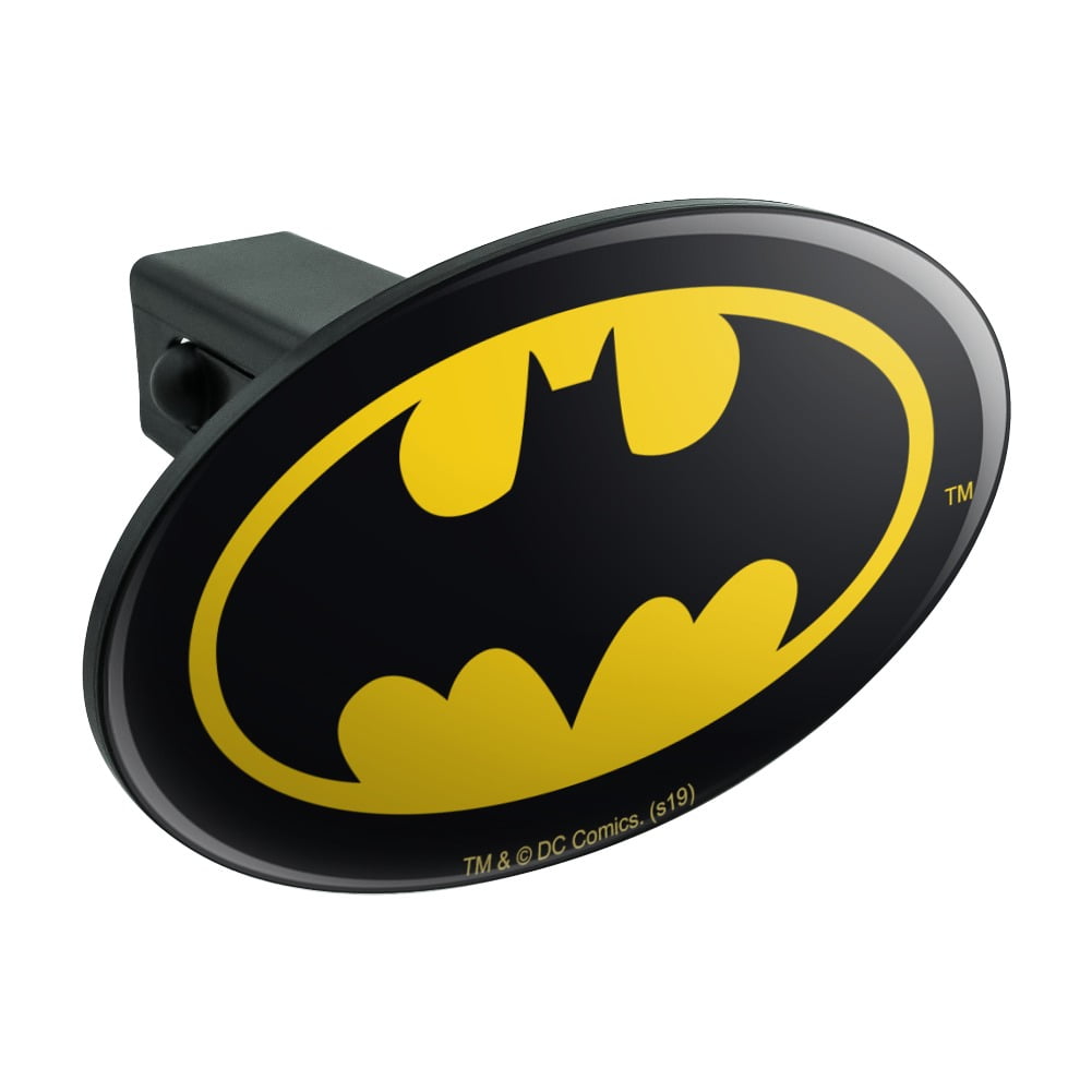 Batman Classic Bat Shield Logo Oval Tow Trailer Hitch Cover Plug Insert ...