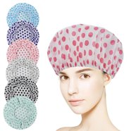 Stylish Reusable Women's Waterproof Double Layer Extra Large Shower ...