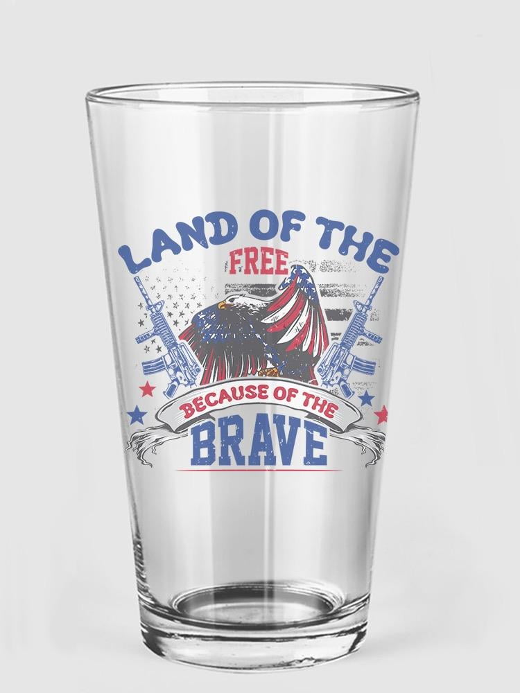 Smartprints Land Of The Free Pint Glass -Image by Shutterstock, 16 oz ...