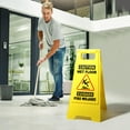 DIYMAG 5 Pack Caution Wet Floor Sign, Foldable Sturdy Bilingual Double ...