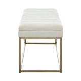 Darius KD Fabric Bench Cream - Walmart.com