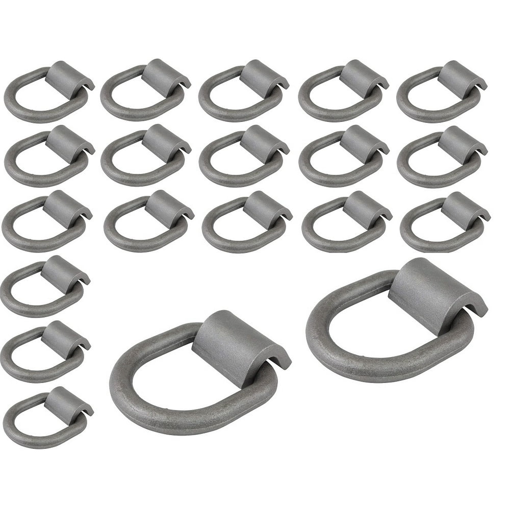 (20 Pack) 1/2" Heavy Duty Weld-On Forged D Ring 12,000 Lbs - Walmart ...