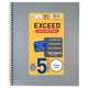 Exceed Spiral Notebook, College Ruled, 5 Subject, 160 Pages, 9" x 11 ...