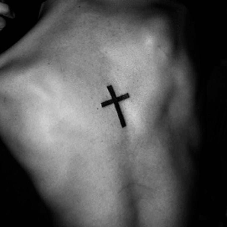 Cross Tattoo On Finger