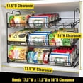 Stackable Can Rack Organizer for Kitchen and Pantry, 3 Tier, Black ...
