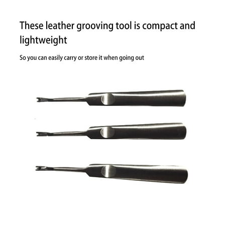 Langgg 3 Pieces/Set Leather Manual Groovers U V Shape Grooving Slotting ...