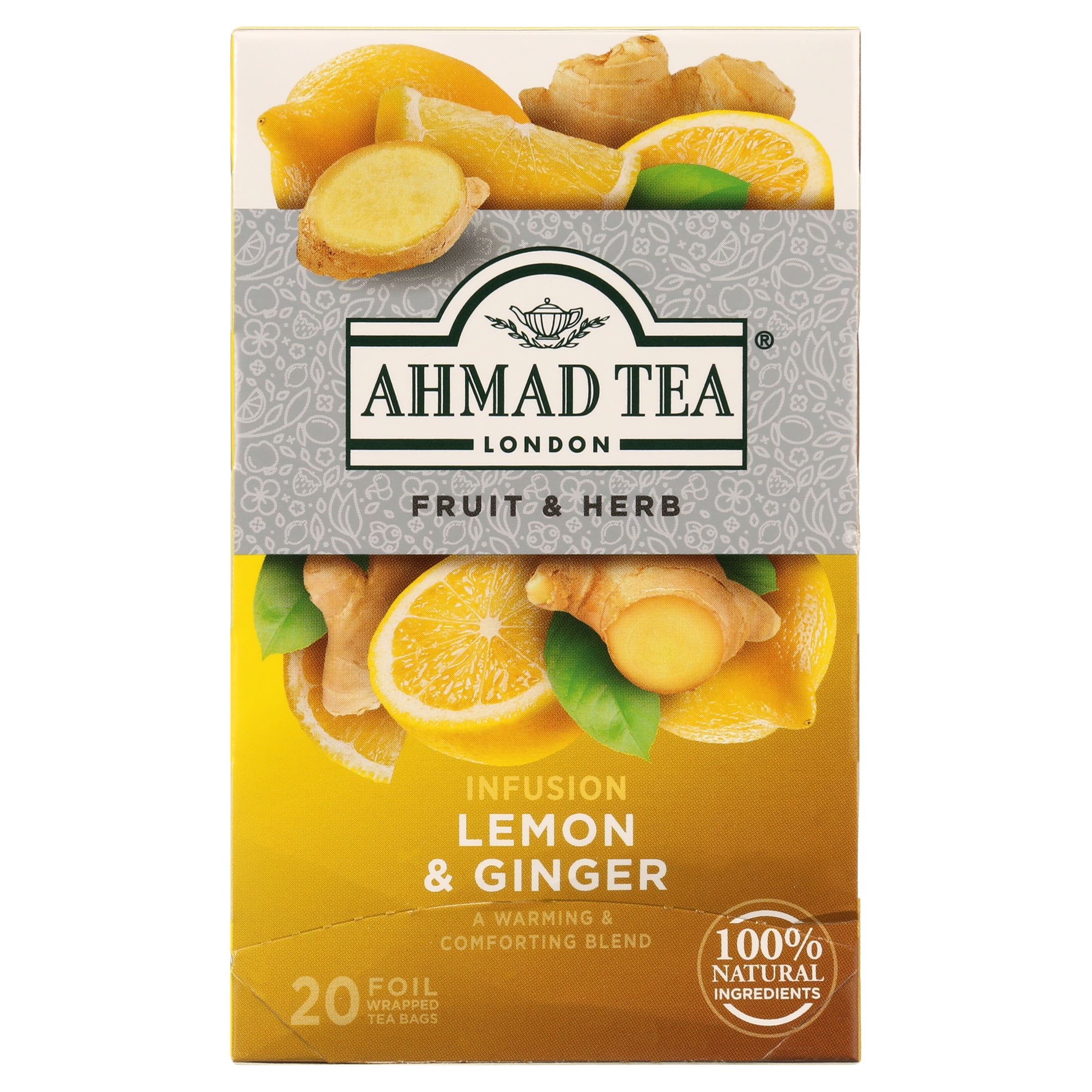 Ahmad Lemon Ginger Herbal Tea, 20 ct, 1.4oz (Pack of 6) in Nepal at NPR ...
