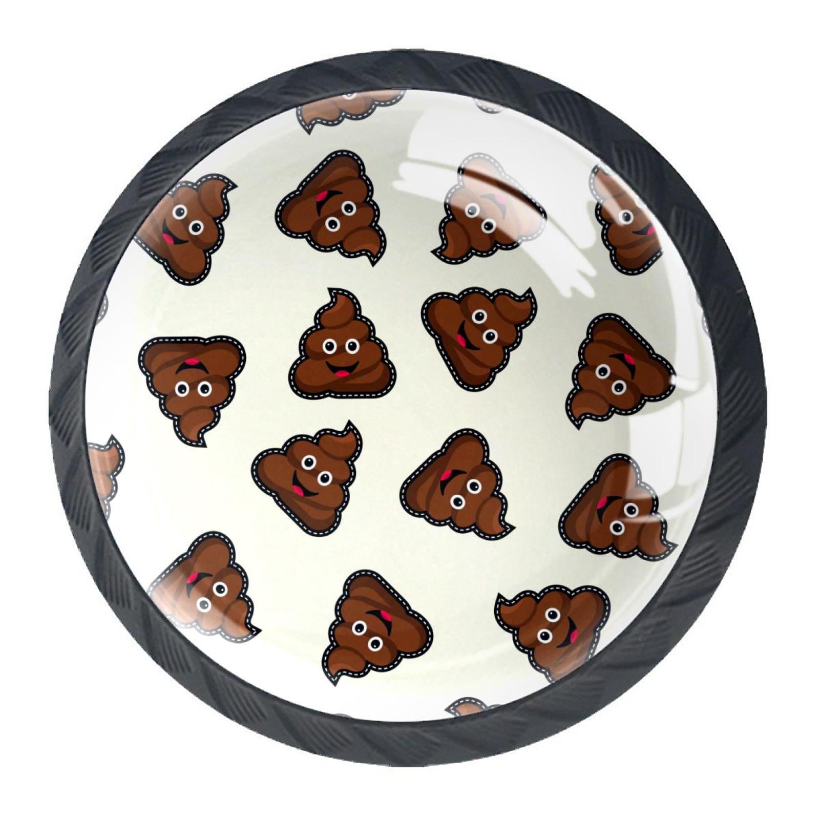 4 Pcs Poo Poop Knobs for Kitchen Cabinet Cupboard Dresser Bookcase ...