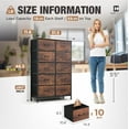 UGOVBONPM Drawer Storage Tower w/ 9 Fabric Bins Laundry Storage Sorting ...