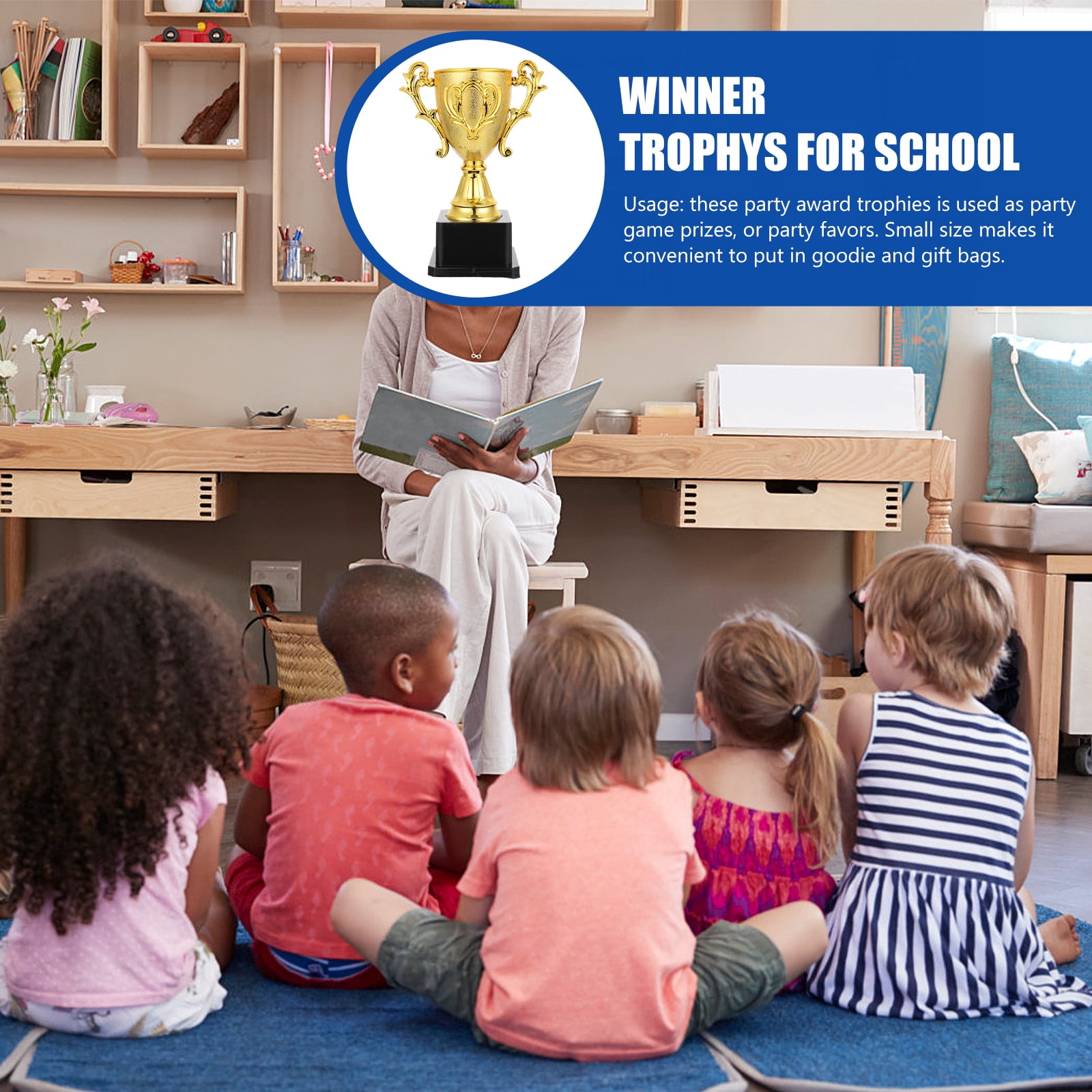 Buy Frcolor Trophy Trophies Award Kids Forcup Winner Party Gold Sports ...