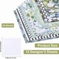 24Pcs 12 Styles Flower Floral Craft Background Paper for Photo Album ...