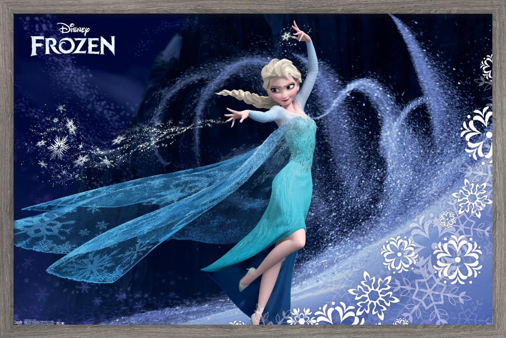 Disney Frozen - Elsa Wall Poster, 22.375" x 34", Framed - Walmart.com