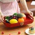 ReaNea Set of 2 Stackable Serving Trays with Handles, Large & Small ...