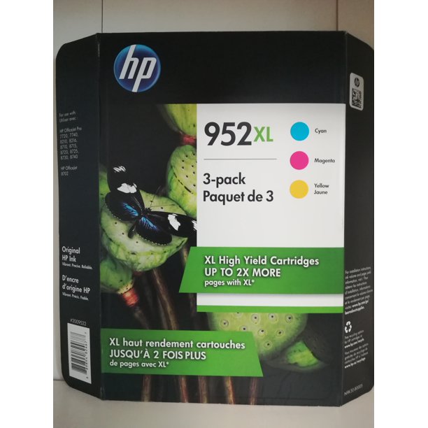 HP 952XL Color (1 952XL Cyan, 1 952XL Magenta, 1 952XL Yellow ...
