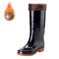 AUDeals Men’s Waterproof Rubber Rain Boots Steel Shank PVC Work Boots ...