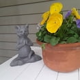 Mchoice Cat Statue Meditating Zen Garden Yoga Figurine Poly Resin ...