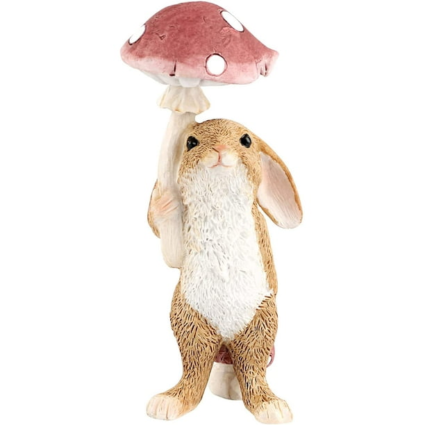 Tfro & Cile Fairy Garden Animal Statue Outdoor Miniature Umbrella ...