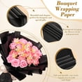 20 Sheets Flower Bouquet Wrapping Paper with 12 Pieces Gold Butterfly ...