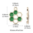 1Bag 20Pcs 5 Colors Alloy Enamel Pendants Honeycomb Charm Mixed Color ...
