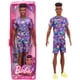 Barbie Ken Fashionistas Doll #162 with Rooted Brunette Hair & Purple ...